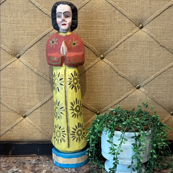 Accents | Handcrafted Wooden Lady Figurine | Poshmark